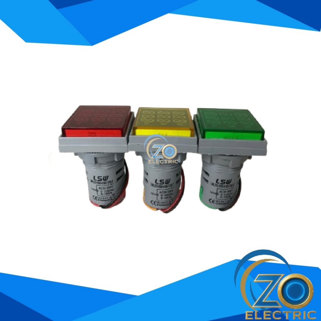 Jual PILOT LAMP V+A+Hz /PILOT LAMP VOLTMETER+ AMPEREMETER+HZ LED 500V ...