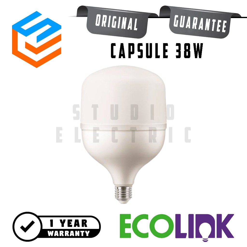 Jual Lampu LED Ecolink Bulb Capsule 38 Watt Bohlam E27 Putih 38W 38 W ...