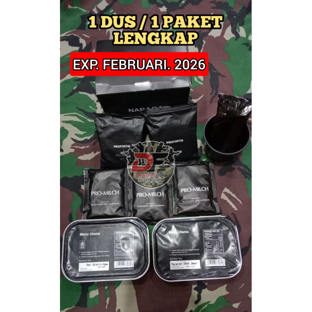 Jual MURAH...! SATU DUS NARAGA PLUS RANSUM NASI TNI. EXP. FEBRUARI 2026 ...
