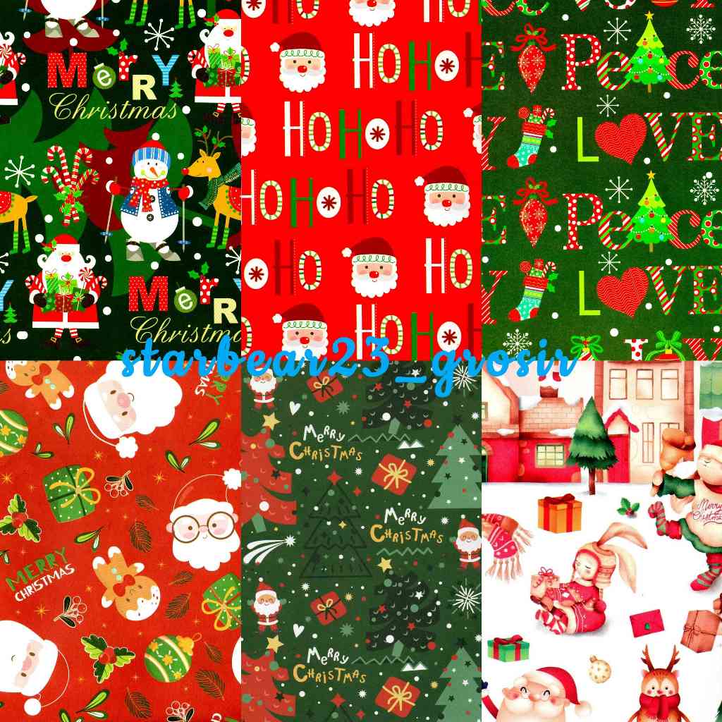 Jual KERTAS KADO DOFF XMAS/NATAL/MERRY CHRISTMAS SANSANWAWA | Shopee ...