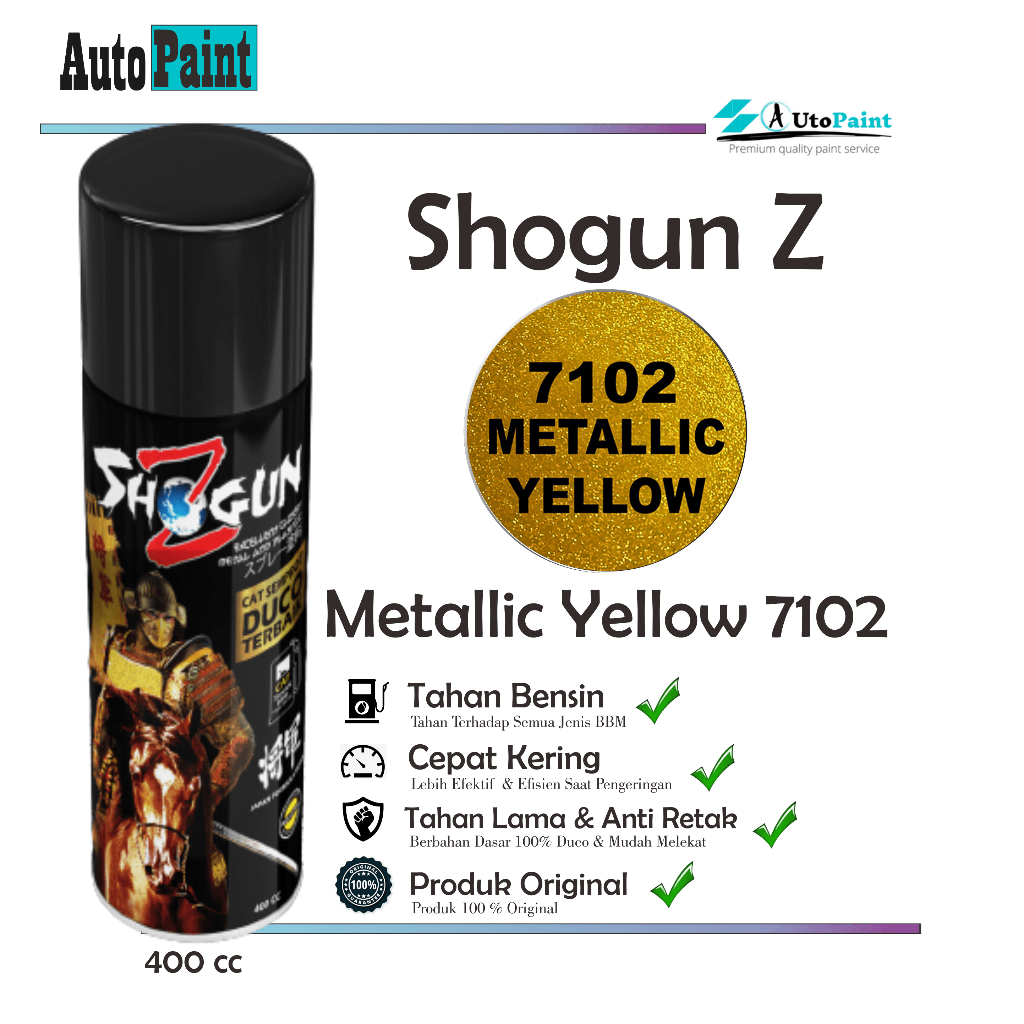 Jual Cat Semprot Premium - Pilok Pilox Metallic Yellow 7102 Shogun Z ...