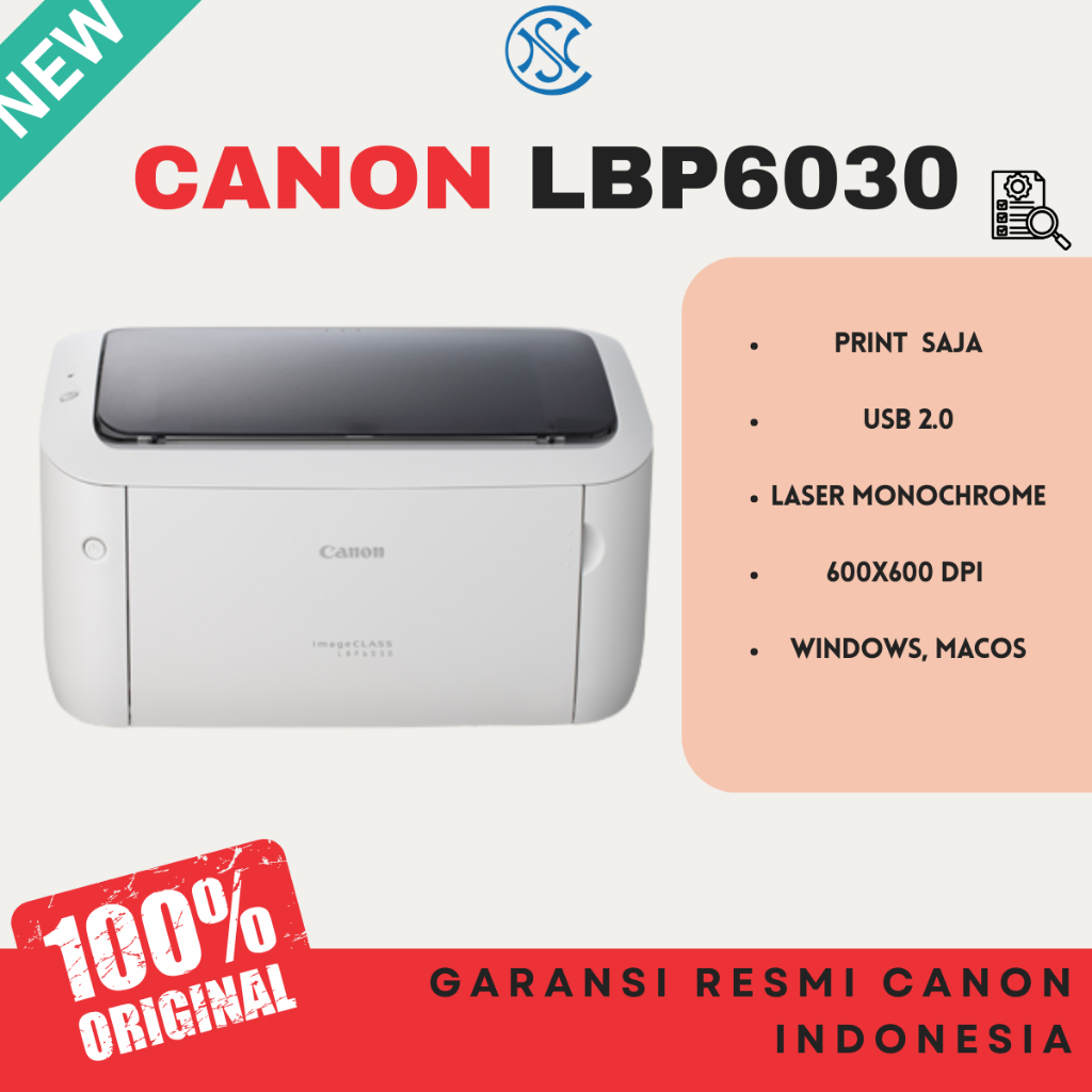 Jual PRINTER CANON imageCLASS LBP6030 LBP 6030 Laser Monochrome ...