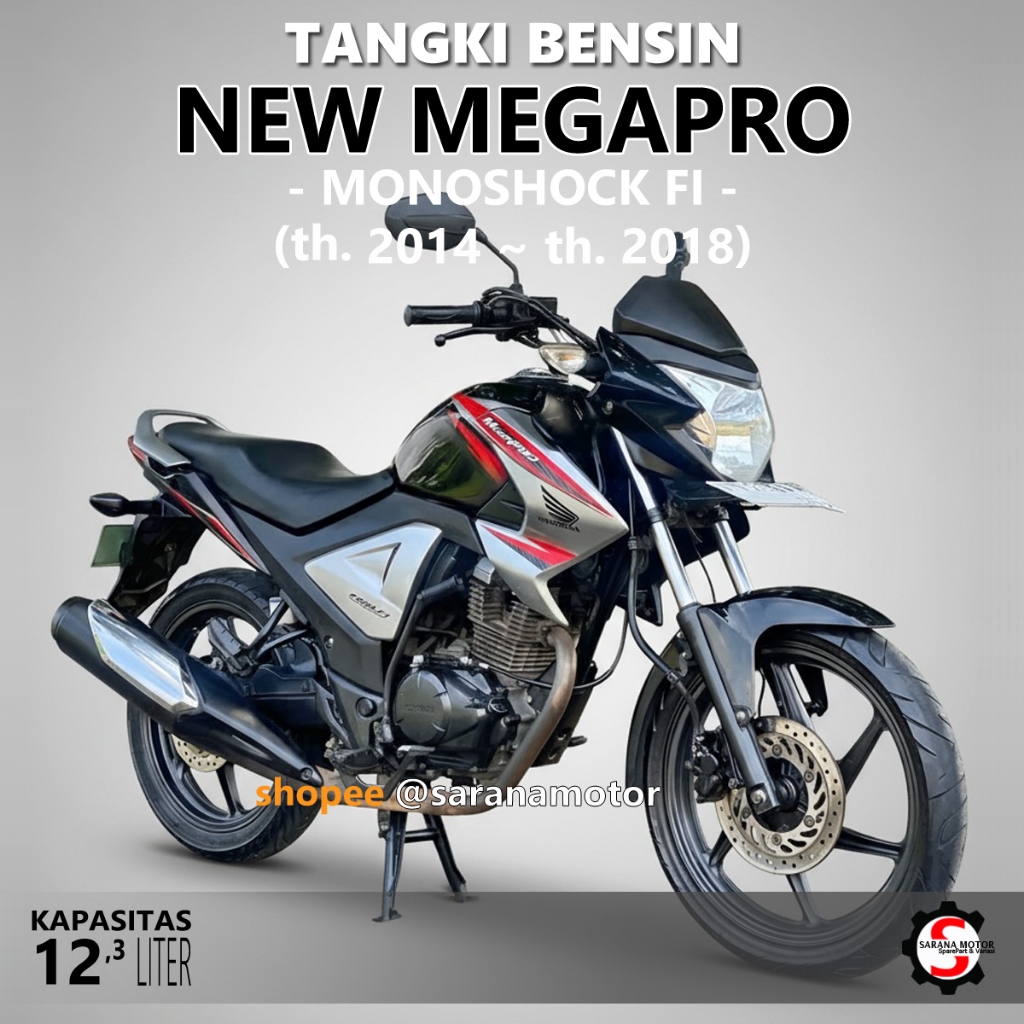 Jual Tangki Bensin Honda MegaPro Mono FI Hitam Redi Stock Epoxy Tebal ...