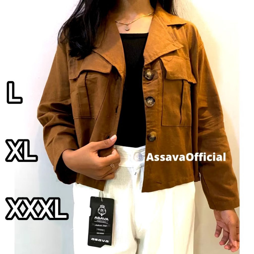 Jual OUTER JAZZ CROP LINEN | Shopee Indonesia
