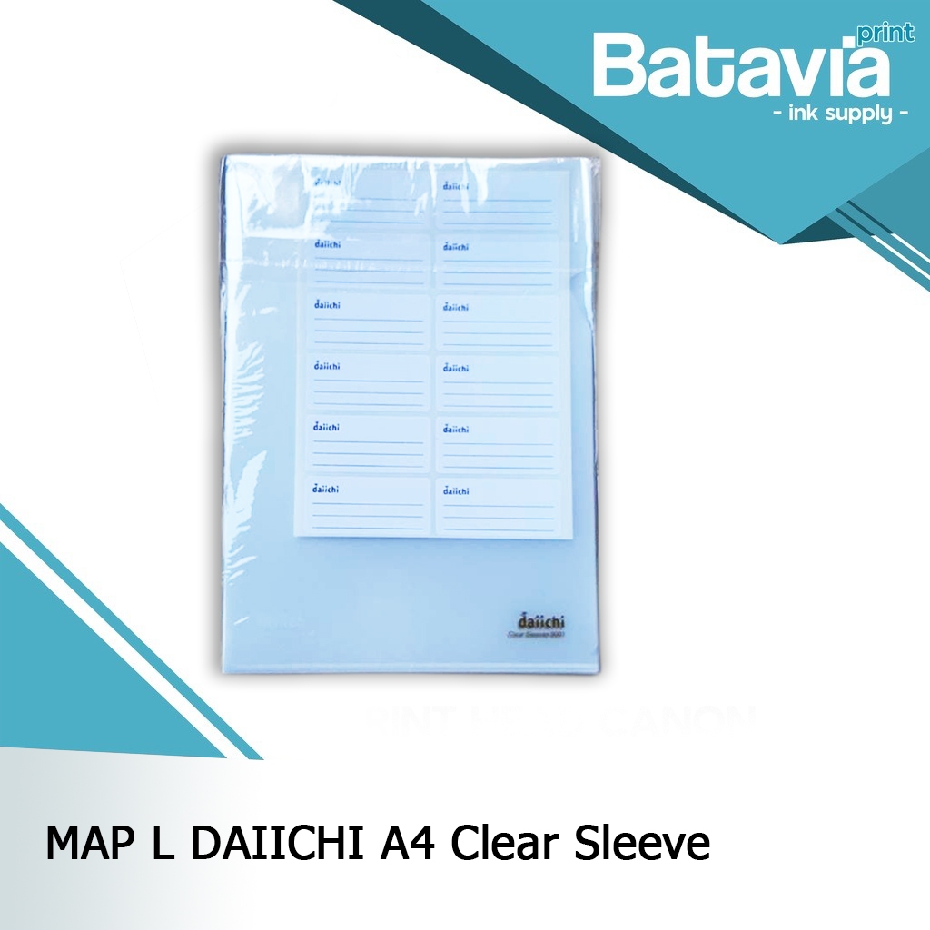 Jual MAP L DAIICHI MAP FOLDER TRANSPARAN CLEAR SLEEVE A4 1 LUSIN ( 12 ...