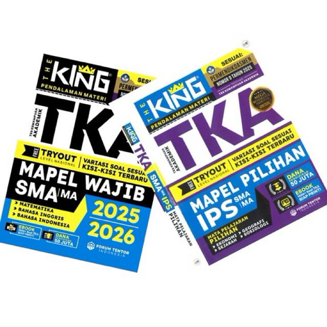 Jual PAKET HEMAT 2Buku THE KING TKA SMA/MA MAPEL WAJIB + TKA IPS MAPEL ...