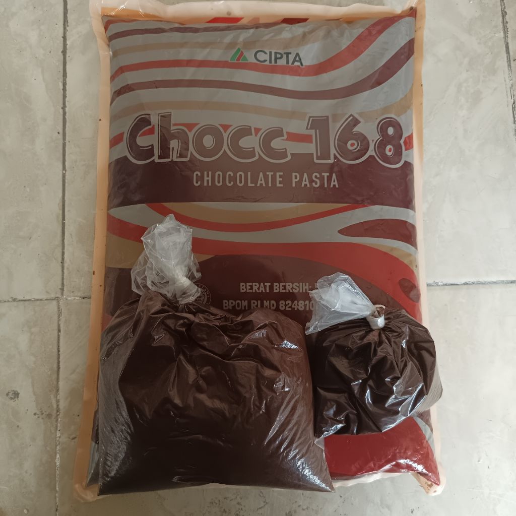 Jual CHOCOLATE PASTA SELAI PASTA COKLAT CHOCC 168 KEMASAN 1kg,500gr ...