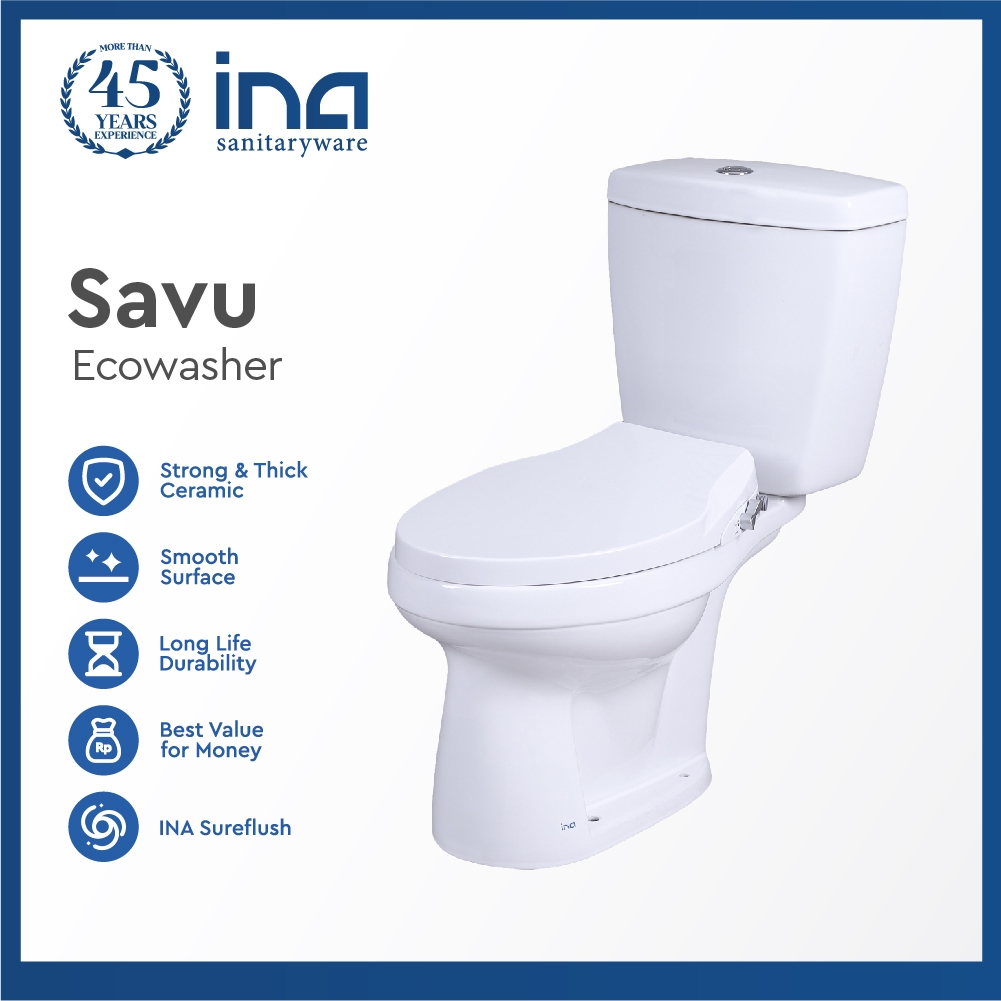 Jual INA Closet SAVU Ecowasher | Closet Duduk - Kloset - Kloset Duduk ...