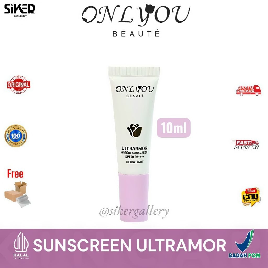 Jual ONLYOU Ultrarmor Watery Skincare 10ml spf 50 PA++++ Multi ...