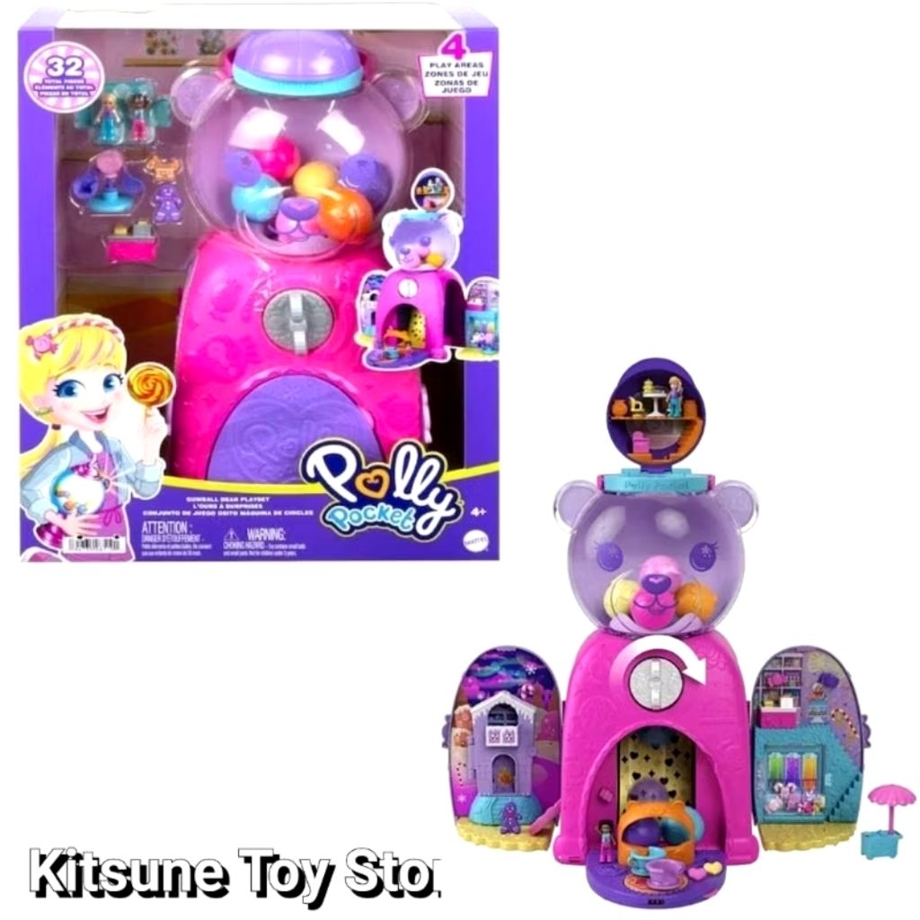 Jual Polly Pocket Gumball Bear Machine Playset Original - Mainan Permen ...