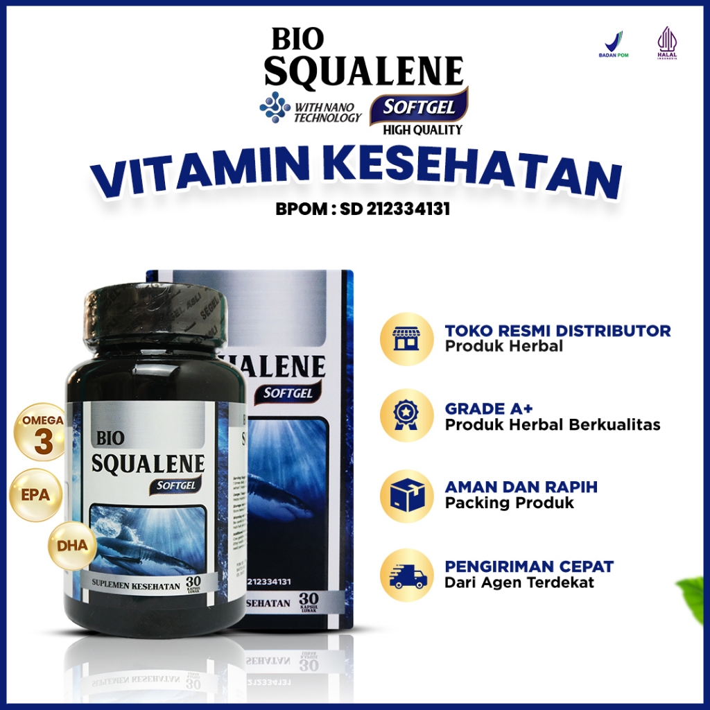 Jual Bio Squalene Original Softgel Minyak Ikan Anak Minyak Ikan Dewasa ...