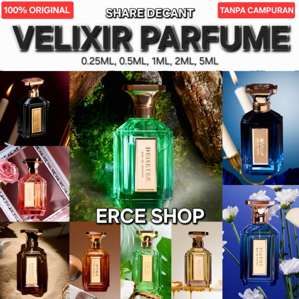 Jual (TERLARIS) Decant Tester Share VELIXIR PARFUME 100% ORIGINAL TANPA ...