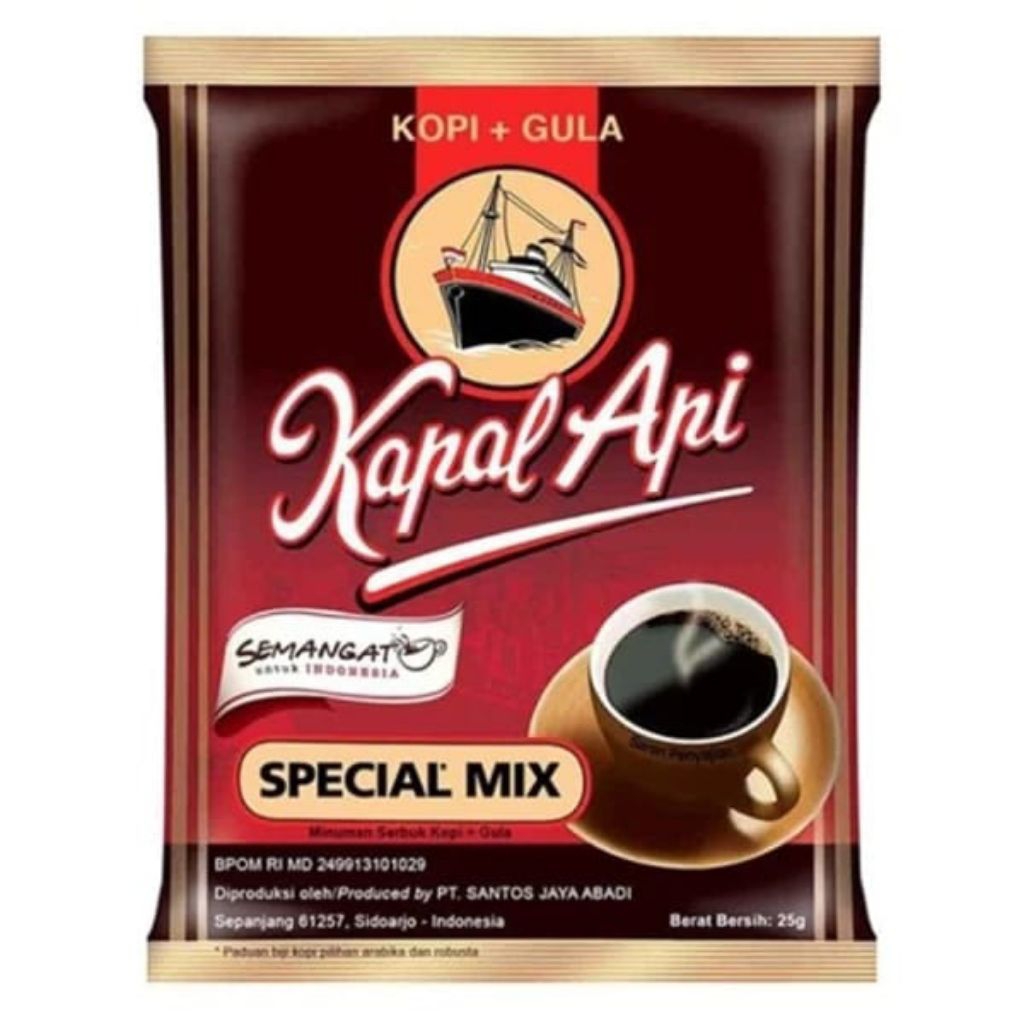 Jual Kopi Kapal Api Special Mix bubuk kopi + gula 5S | Shopee Indonesia