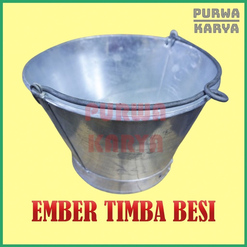 Jual Ember Besi Anti Pecah 7 Liter 10 Liter Bahan Seng Tebal / Vas ...