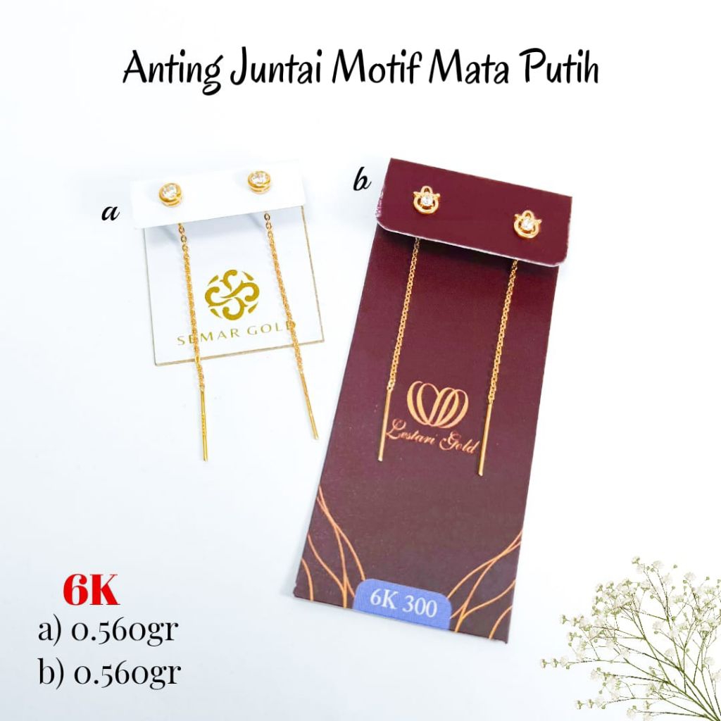 Jual ANTING JUNTAI MOTIF MATA PUTIH KADAR 6K | Shopee Indonesia