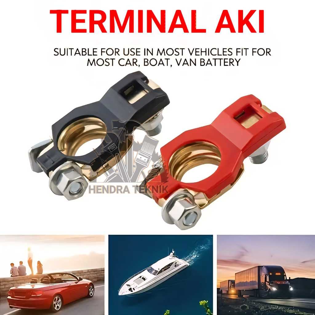Jual KEPALA AKI KUNINGAN N70 BESAR TERMINAL AKI COVER PLASTIK KELEM ...