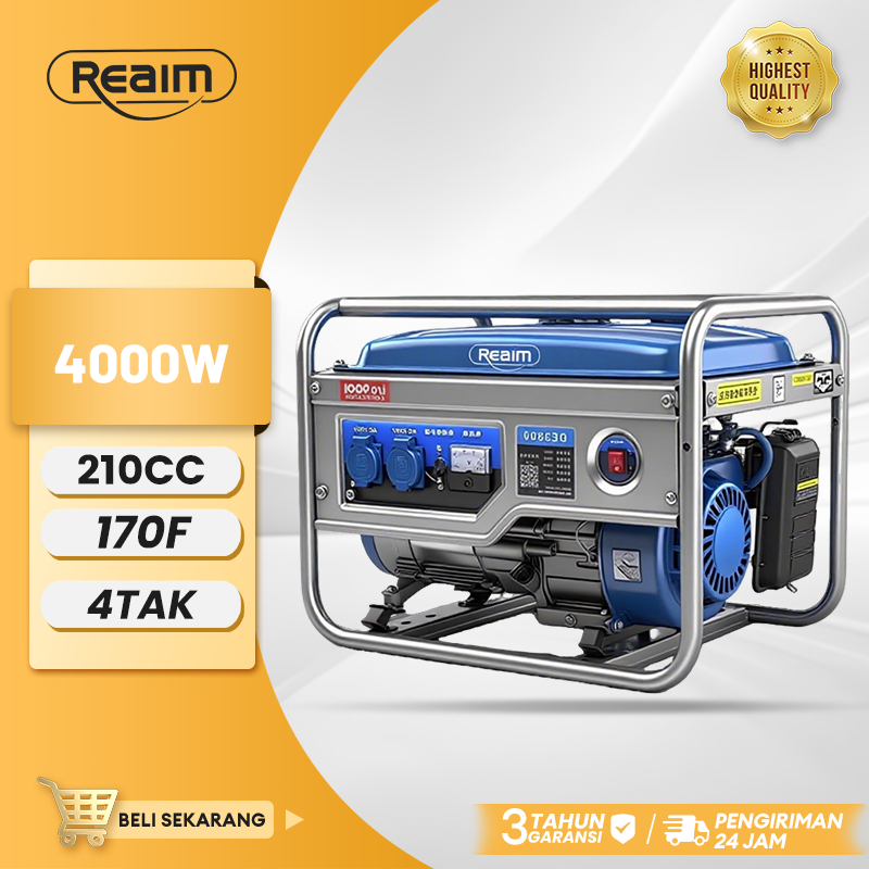 Jual REAIM Genset Portable 4000W 210CC Pembangkit Listrik Mini untuk ...
