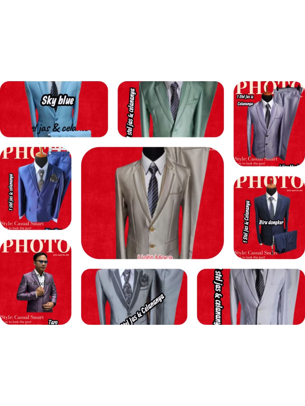 Jual risky jas collection, 1 STEL JAS SEMI WOL MENGKILAP BONUS SARUNG ...
