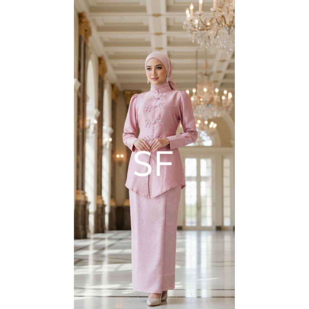 Jual SET MELAYU KOMBINASI SONGKET@PINK DUSTY | Shopee Indonesia