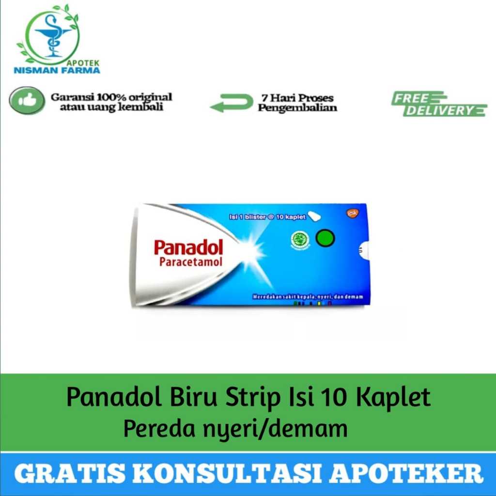 Jual Panadol Biru 1 Blister isi 10 Cap / Demam / Paracetamol / Nyeri ...