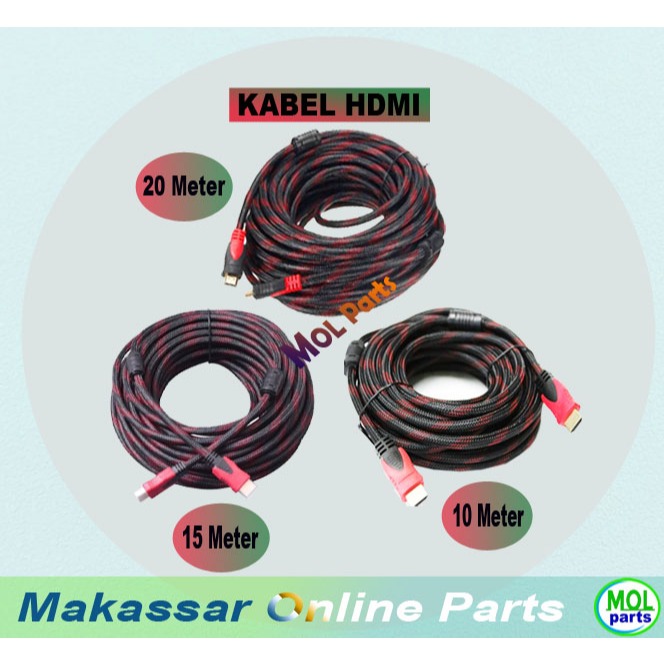 Jual Kabel HDMI 10M HDMI 10 Meter HDMI 15M HDMI 15 Meter HDMI 20 Meter ...