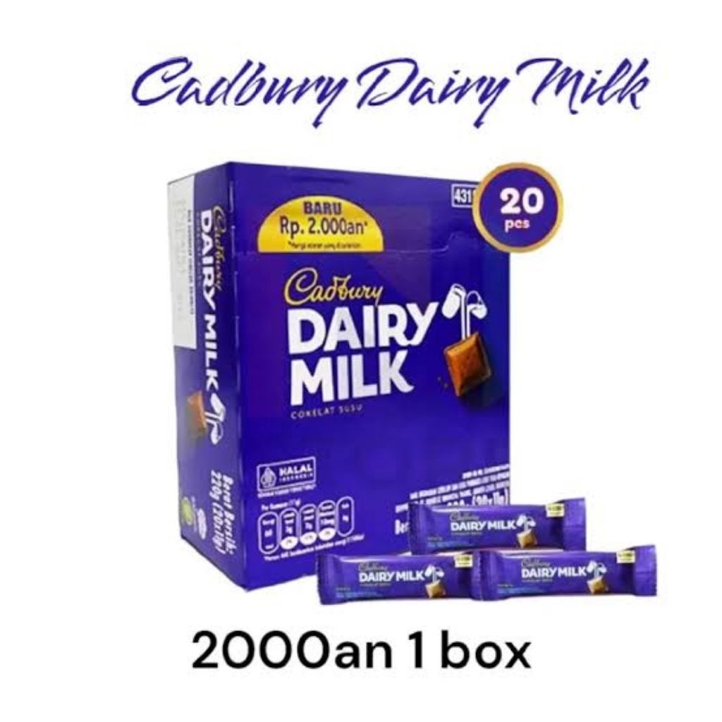 Jual Cadbury Dairy Milk 2000an isi 20 | Shopee Indonesia