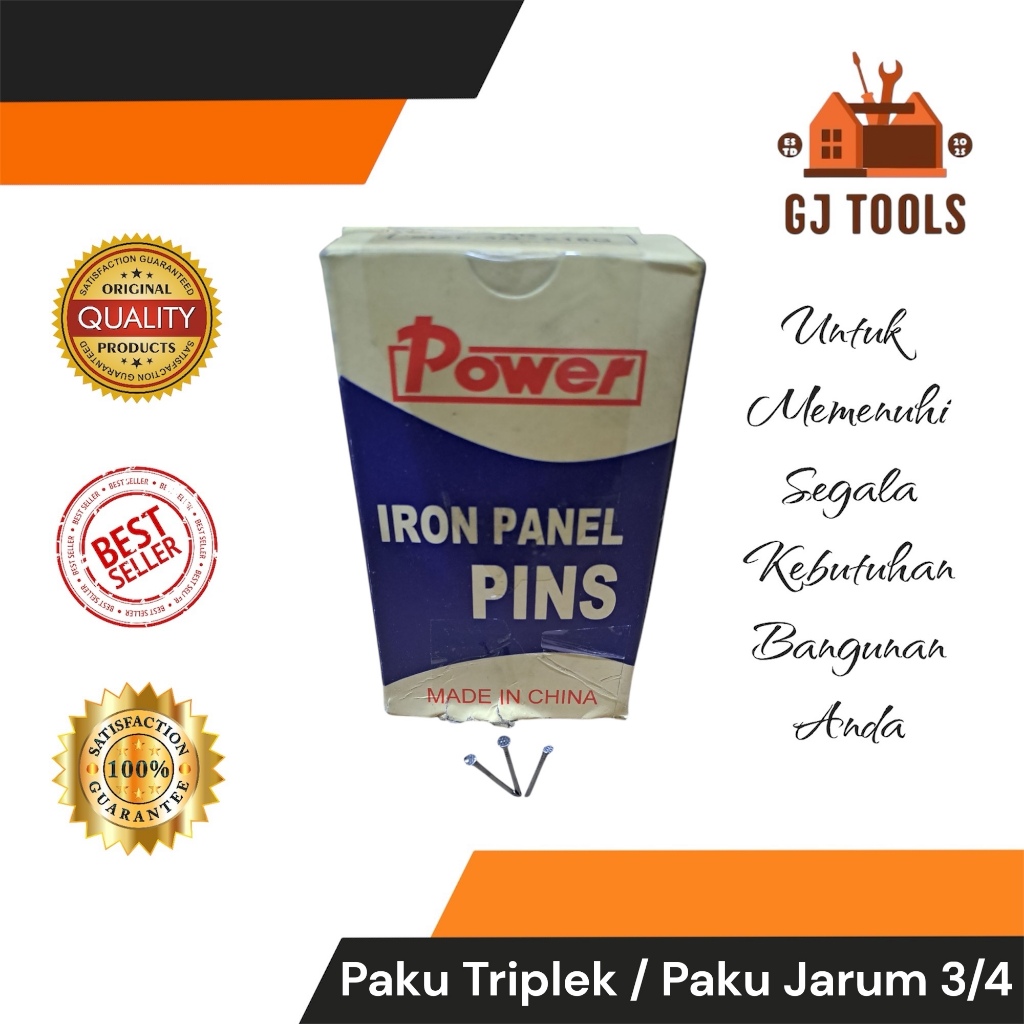 Jual PAKU TRIPLEK 3/4" - PAKU JARUM - PAKU SOFA SOL SEPATU - IRON PANEL ...