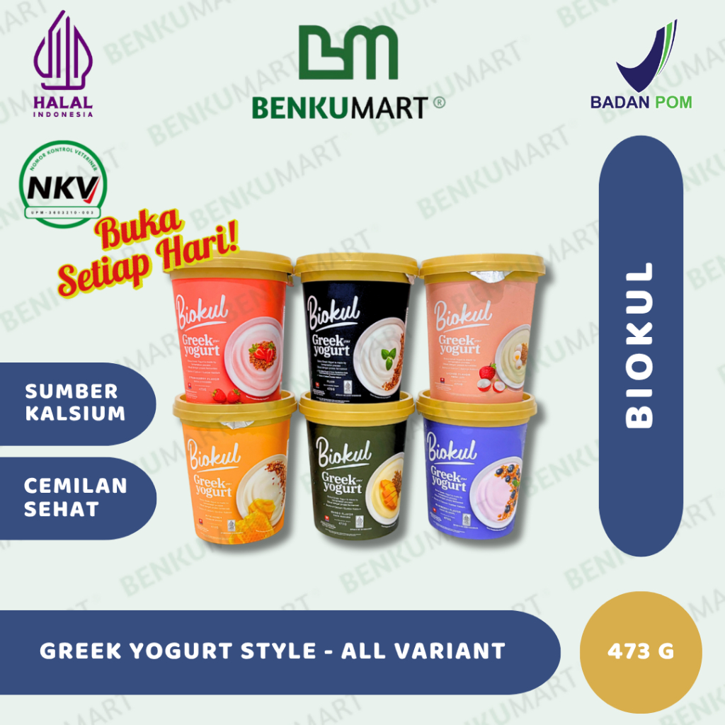 Jual Biokul Greek Yogurt (473 gr) | GREEK Yoghurt All Variants- 473 ...