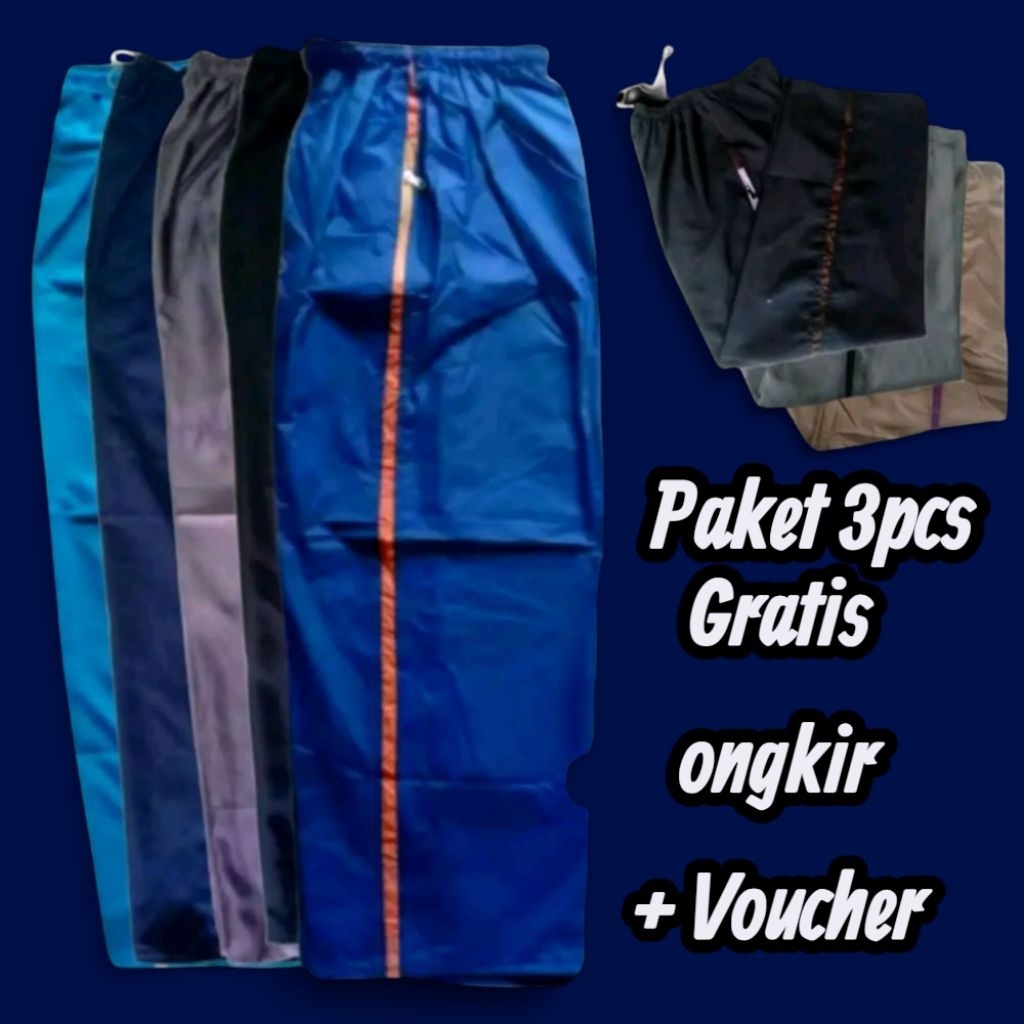 Jual PAKET 3PCS CELANA TRAINING PARASUT/CELANA PANJANG PARASUT PRIA ...