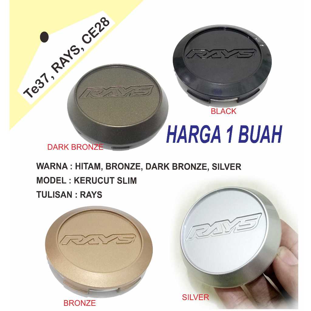 Jual Tutup as roda ban mobil dop center velg rays model slim ce28 te37 ...