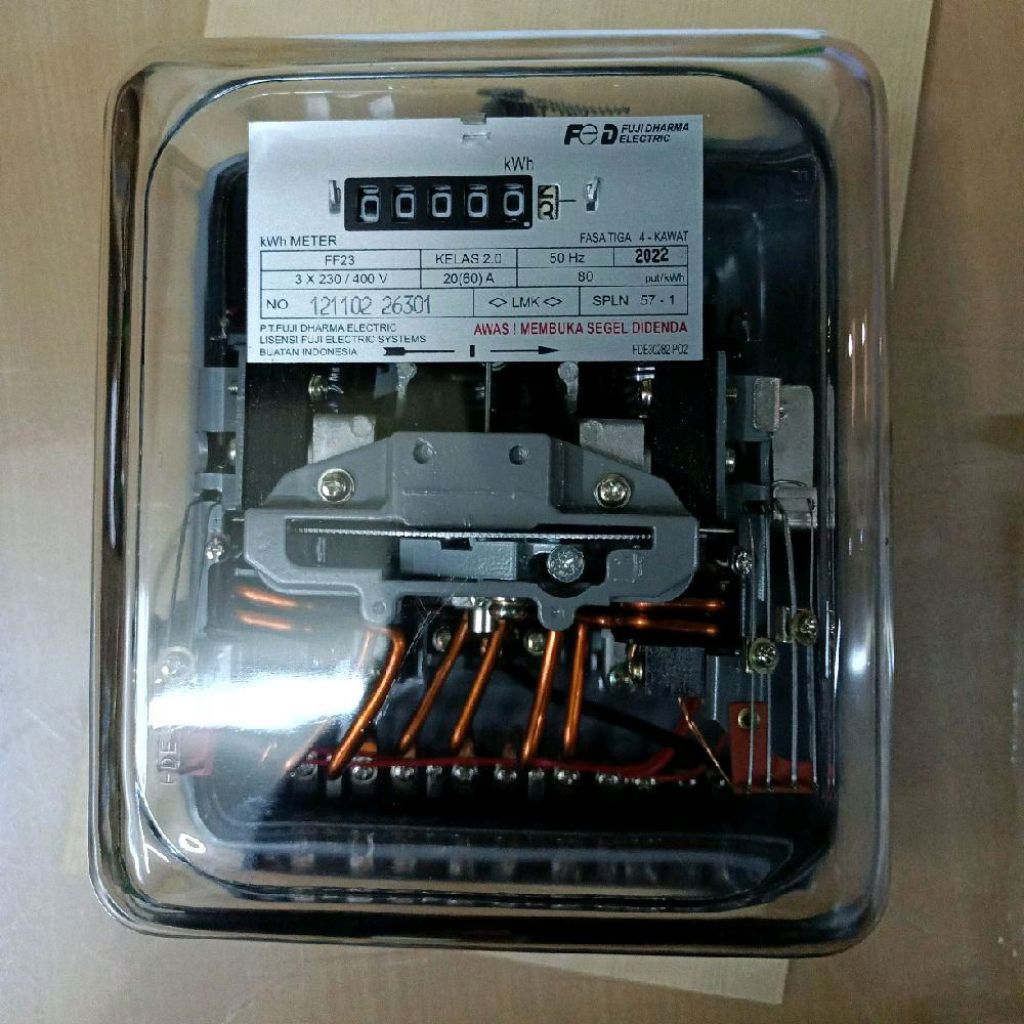 Jual kWh meter 3phase Fuji Dharma E 20(60)A FF23 (single tarif) Direct ...