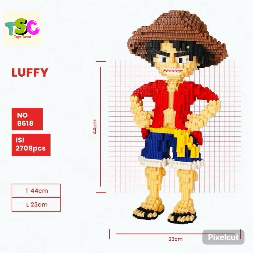 Jual TSC Nano Blocks ONE PIECE LUFFY STRAWHATS 3D Model, Mainan Blok ...