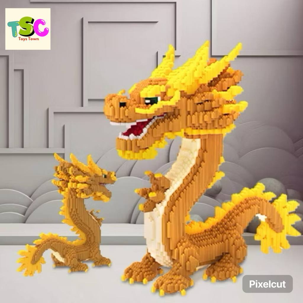 Jual TSC Nano Blocks CNY Gold Dragon 82142 Medium 3D Model, Mainan Blok ...