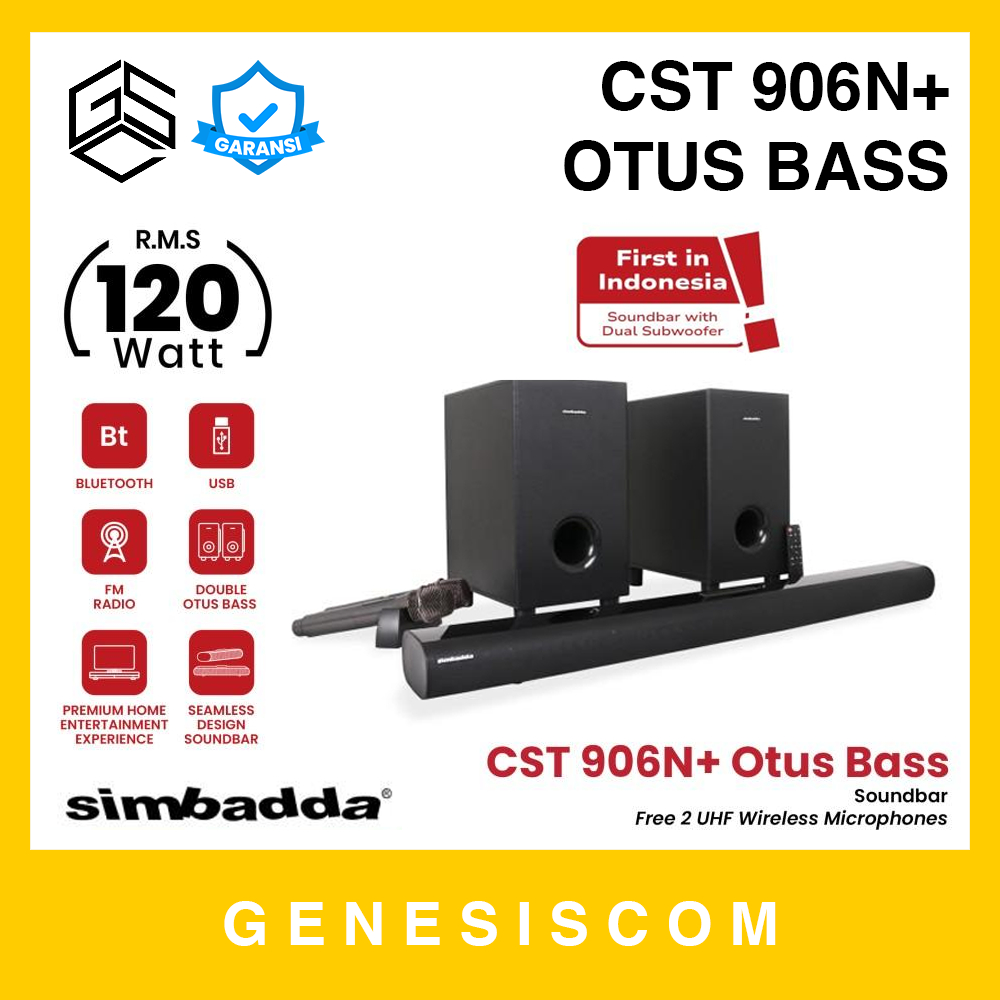 Jual Soundbar SIMBADDA CST 906N+ Otus Bass - FREE 2 MIC - Dual Bass ...
