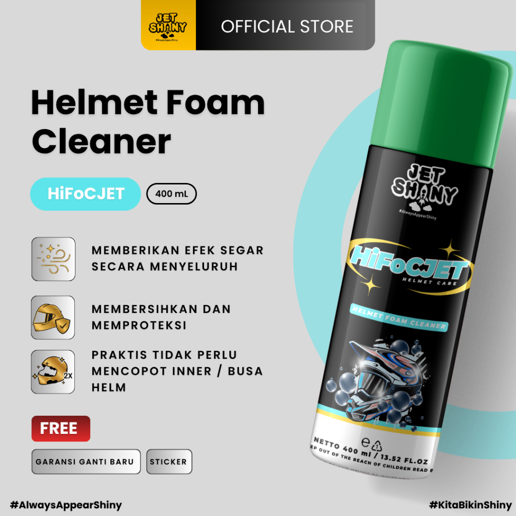 Jual Jet Shiny | HiFoCJet - Helmet Foam Cleaner | Foam Pembersih Helm ...