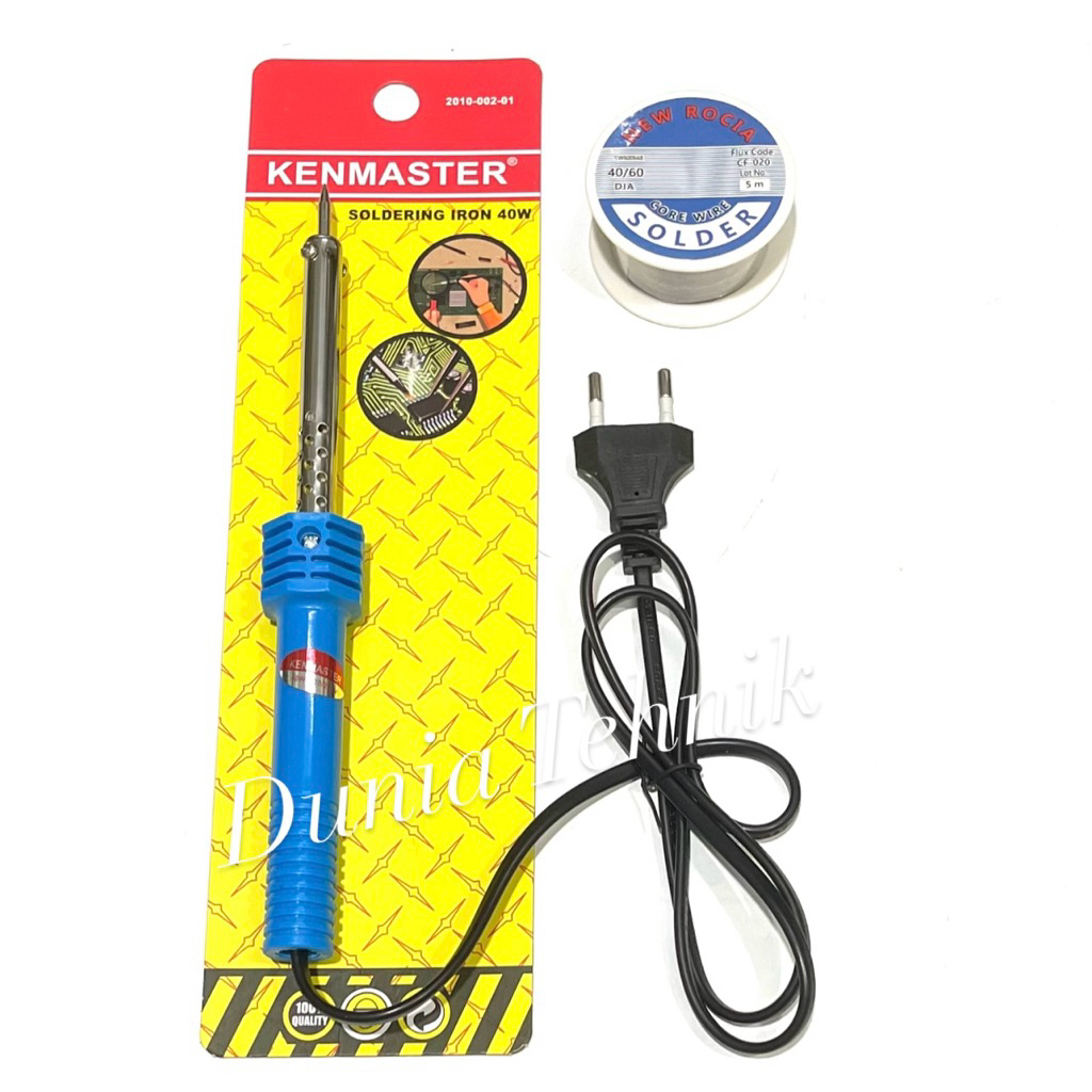 Jual Solder KENMASTER 40 Watt + Timah 5 Meter Soldering Iron Solder ...