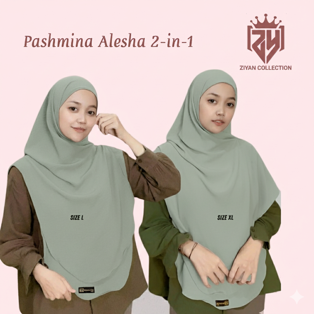 Jual Ziyan Collection Pashmina Alesha 2-in-1 - Hijab Instan Inner Oval Crinkle Airflow | Shopee ...
