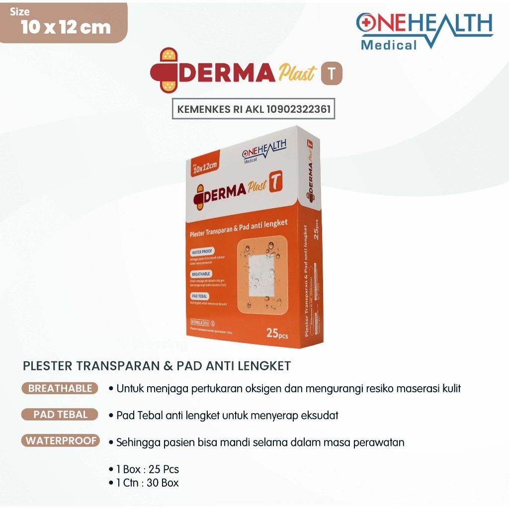 Jual Dermaplast T 10x12 cm Onehealth Box isi 25 pcs - Plester Anti Air ...