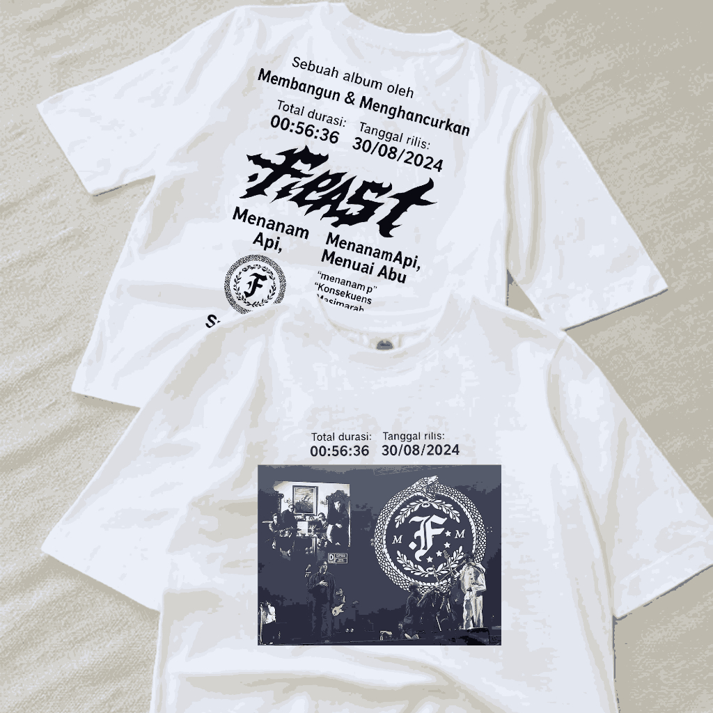 Jual East Studioz Kaos Hindia Feast - RECORDS ALBUM Merch Tshirt Band ...