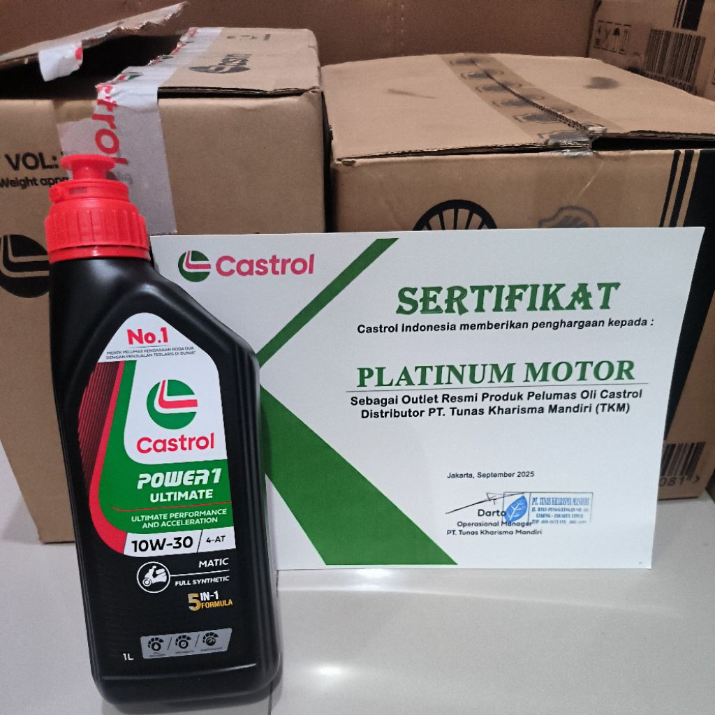 Jual OLI CASTROL POWER 1 ULTIMATE MATIC 1L 10W-30 API SP JASO MB OLI ...