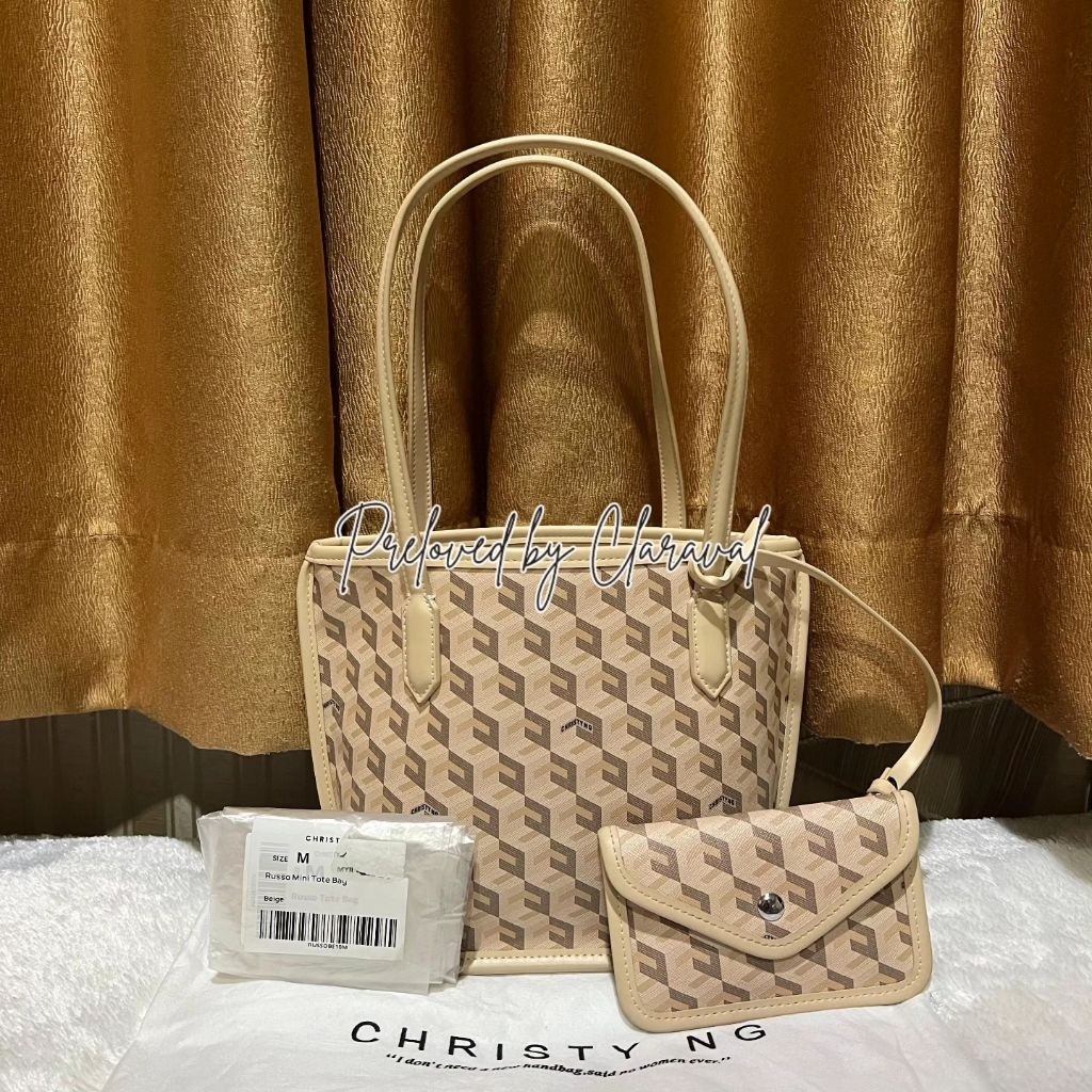 Jual [READY] Christy NG Russo Mini Tote Bag Beige / Tas Christy NG ...