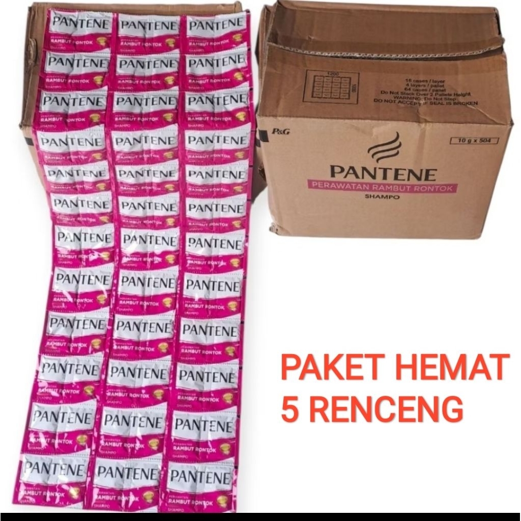Jual PANTENE SHAMPOO SASET/RENCENG 12x10ml ISI 5 RENCENG | Shopee Indonesia