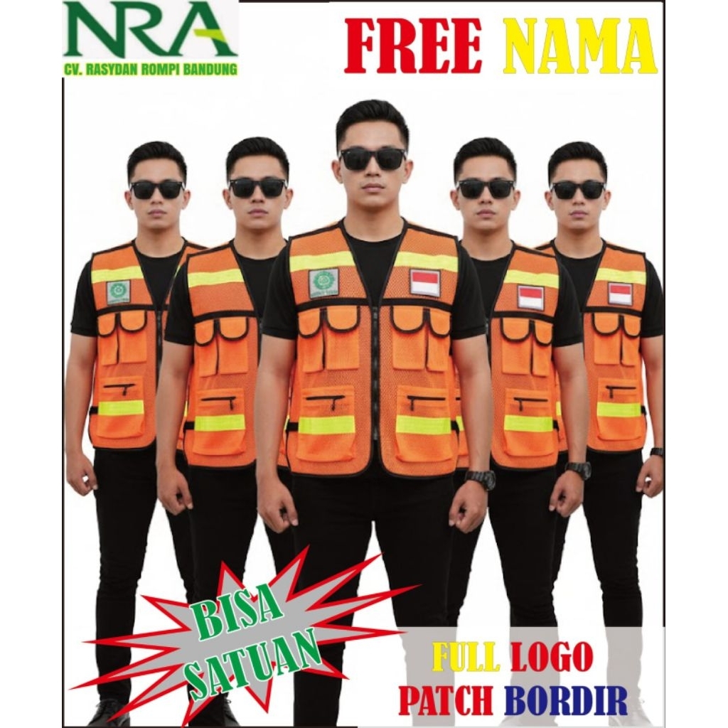 Jual Rompi 6 Kanting Rompi Proyek Rompi Lapangan Rompi Kerja Rompi Jala ...