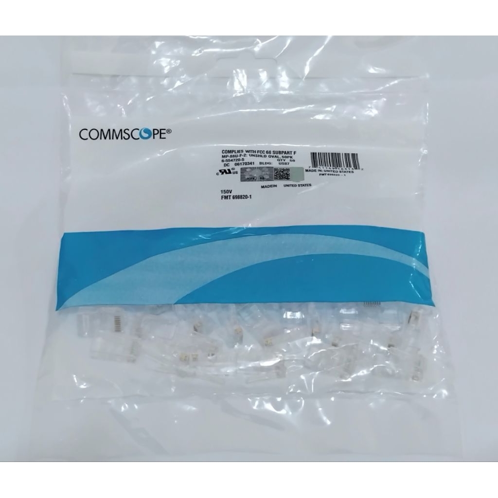Jual commscope RJ45 isi 50pcs/connector RJ45 commscope/RJ45 commscope ...