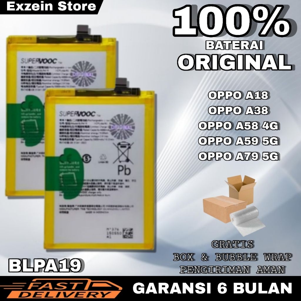 Jual BATERAI BATRAI BATTERY BATU BATRE OPPO A18 A38 A58 4G A59 5G A79 ...