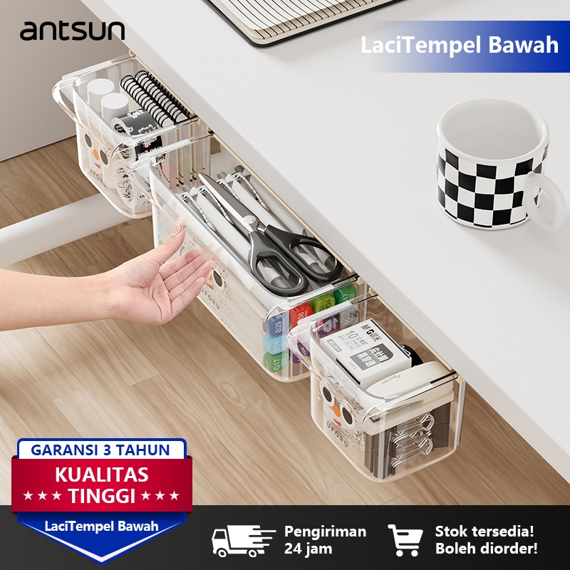 Jual antsun-LaciTempel Bawah Meja Laci Plastik Laci Meja UnderDeskBox ...