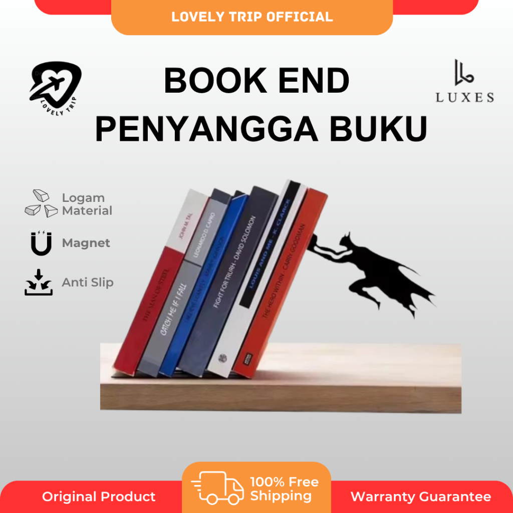 Jual Rak Buku Standing Book End / Penyangga Buku Pembatas Buku Book ...
