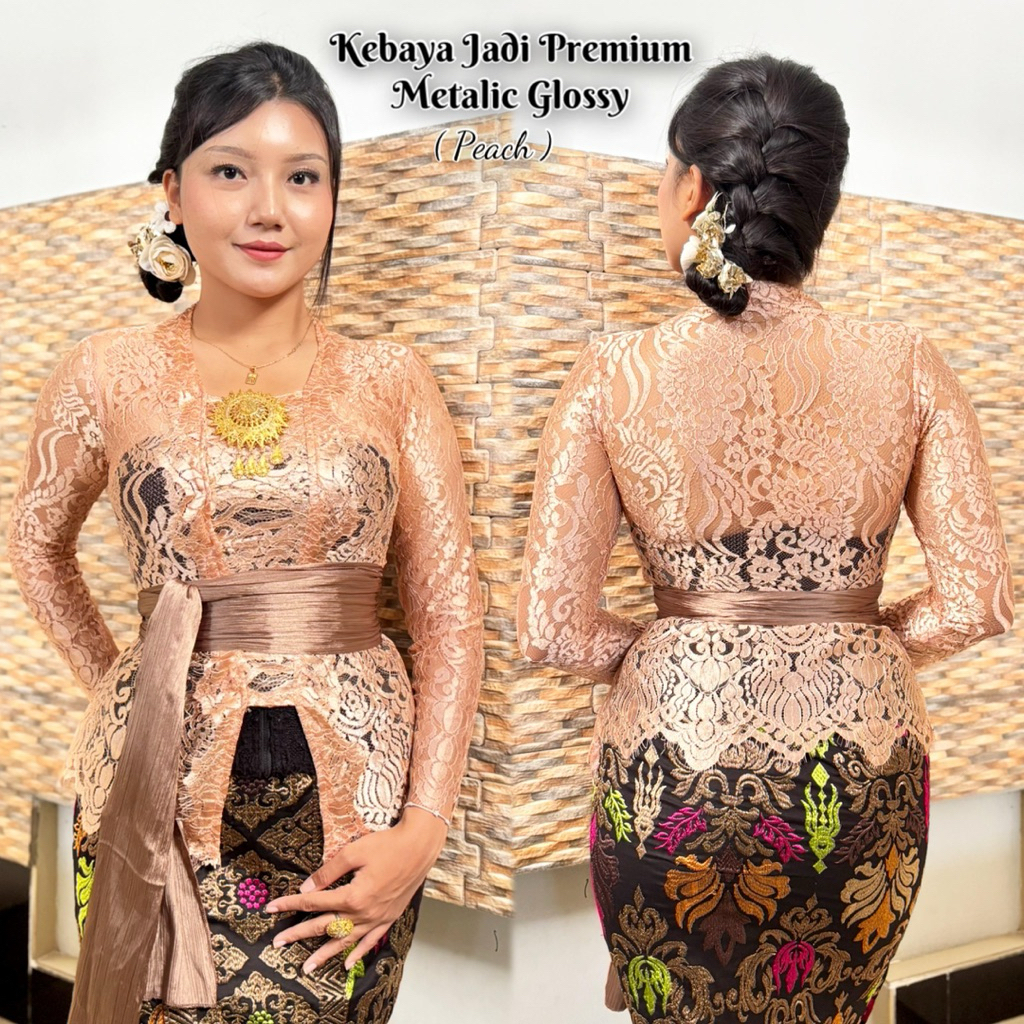 Jual Kebaya Bali Premium Brokat Metalik Glossy | Kebaya Brokat | Kebaya ...