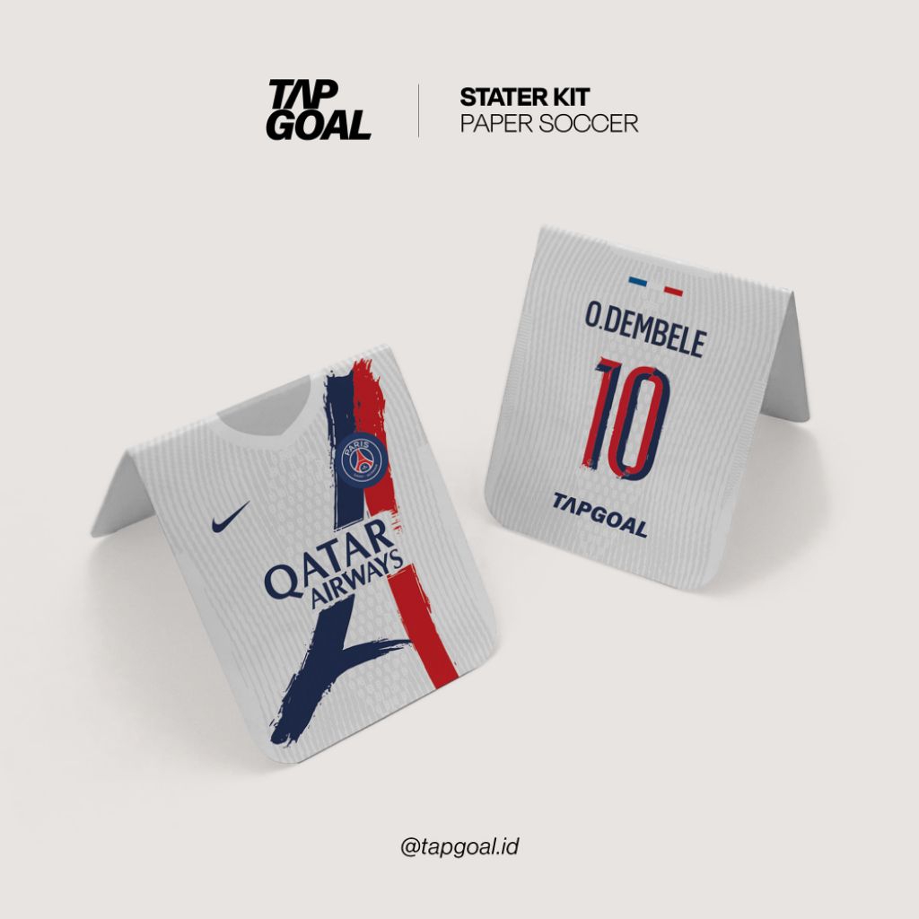 Jual TapGoal | Starter Kit PSG 25/26 Away | Premium Paper Soccer ...
