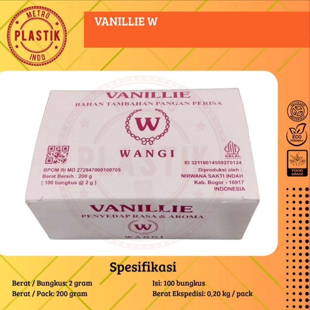 Jual 100pcs Vanillie Bubuk Sachet Per2gr / Vanili Wangi / Vanili Bubuk ...
